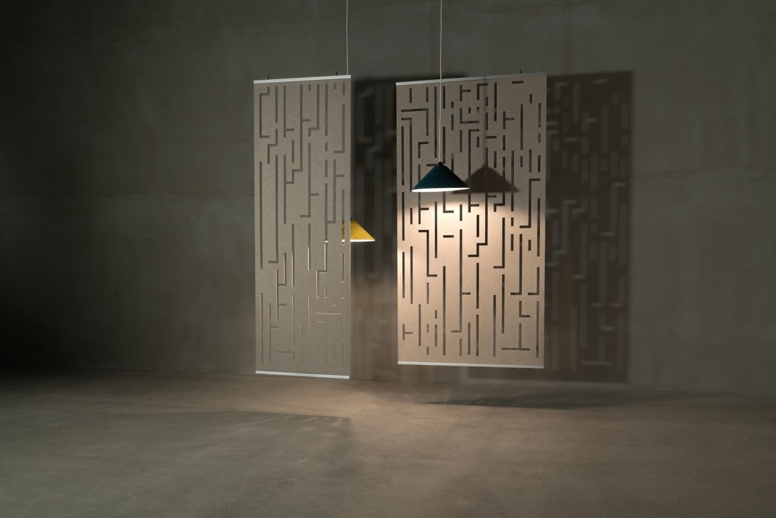 Mesh - Acoustic Divider - Hanging -Sliding - Feltouch